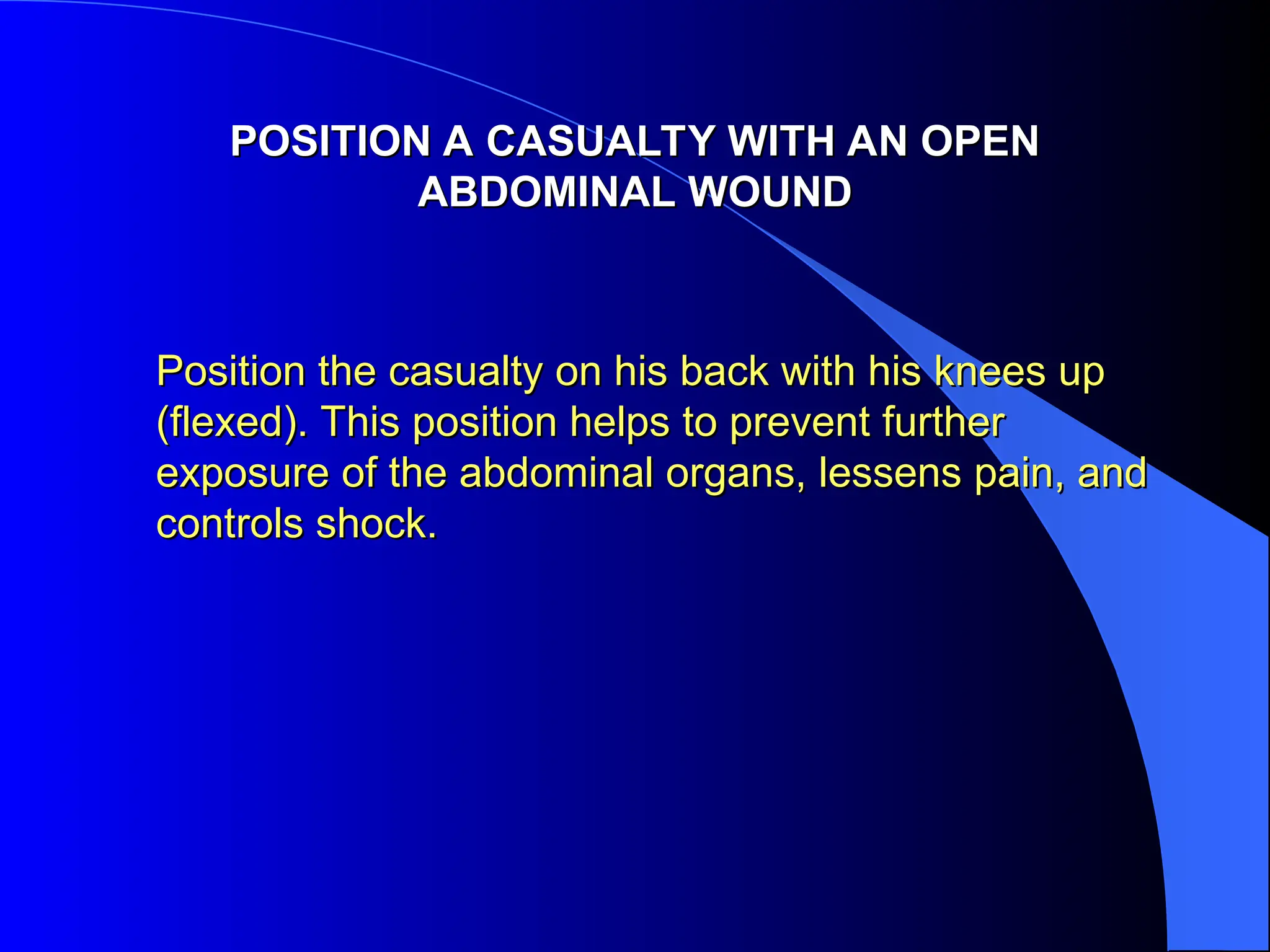 APPLY A DRESSING TO AN OPEN ABDOMINAL WOUND | PPT