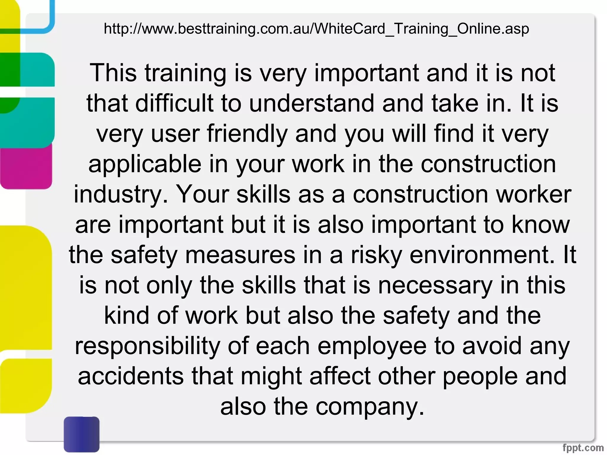 Apply for a white card program now | PPT