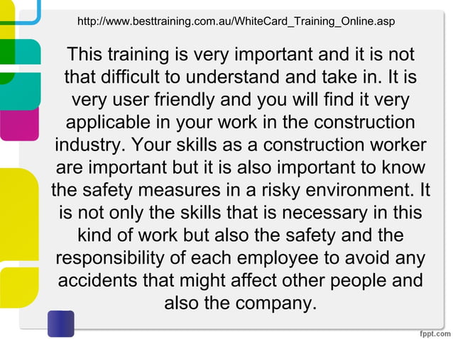 Apply for a white card program now | PPT