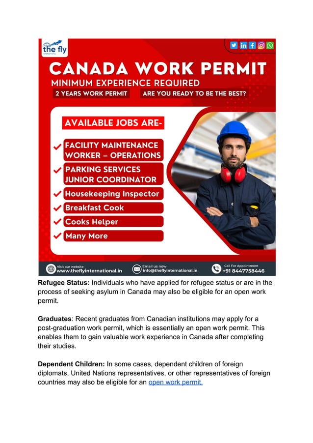 Apply For Open Work Permit Canada_The Fly International | PDF | Job ...