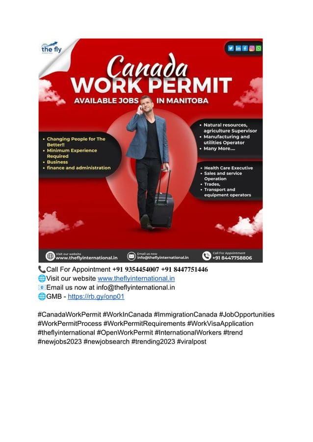 Apply For Open Work Permit Canada_The Fly International | PDF | Job ...