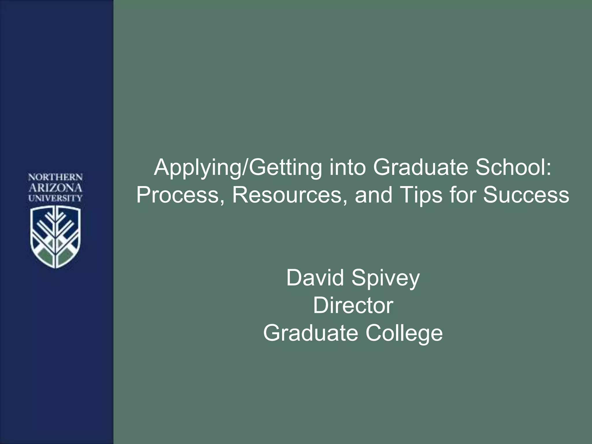 Applying Getting into grad school | PPTX