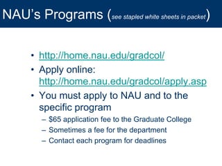 Applying Getting into grad school | PPTX