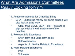 Applying Getting into grad school | PPTX