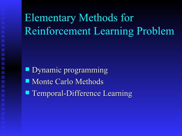 Applying Reinforcement Learning for Network Routing | PPT