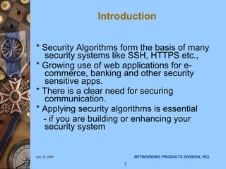 Applying Security Algorithms Using openSSL crypto library | PPT