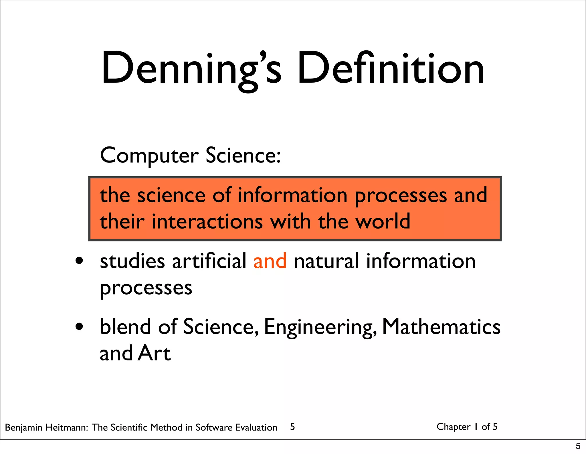 Applying the scientific method in Software Evaluation | PPT
