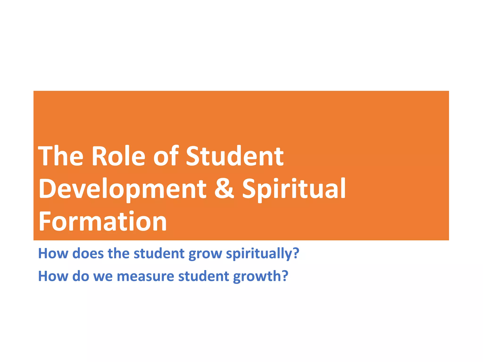 Applying a Biblical Worldview to the Assessment Process | PPTX