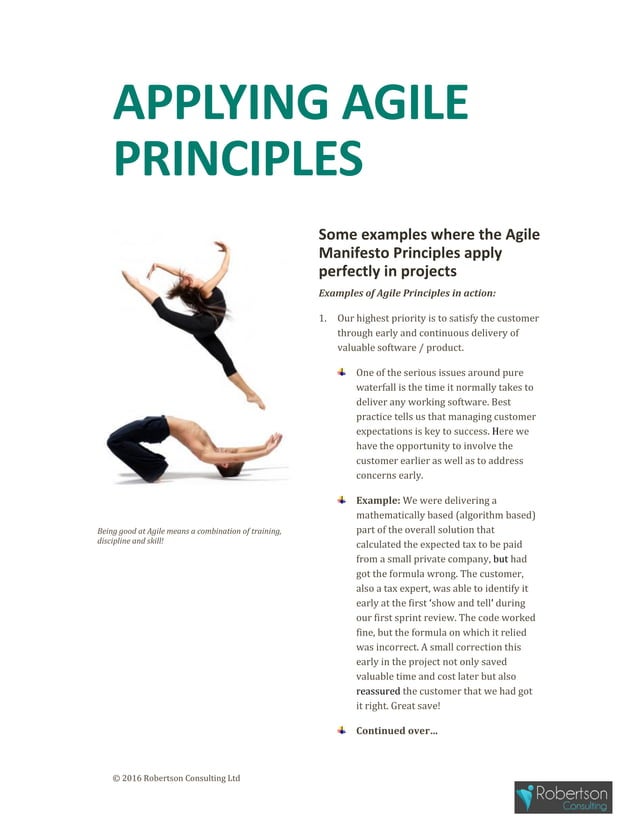 Applying agile principles a brief paper | PDF