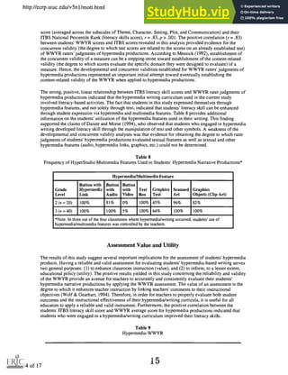 Applying An Analytic Writing Rubric To Children S Hpermedia Quot Narratives | PDF | Educational ...