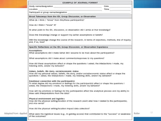 Applying a Quality Framework to the In-depth Intrerview Method | PDF