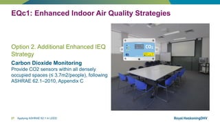 Applying ashrae 62.1 to LEED | PDF