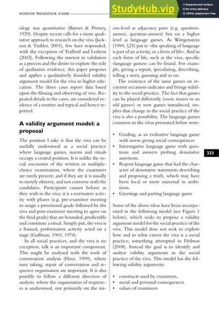 Applying A Validity Argument To The Viva | PDF