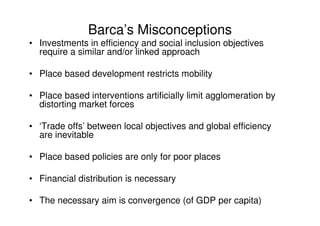 Applying Barca Place Based Approach To England | PPT