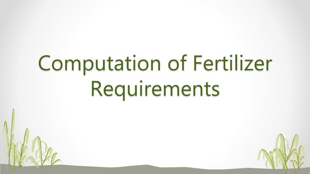 APPLYING BASAL FERTILIZER.pptx | Agriculture | Industries