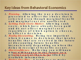 Applying Behavioral Economics | PPT