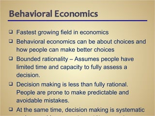 Applying Behavioral Economics | PPT
