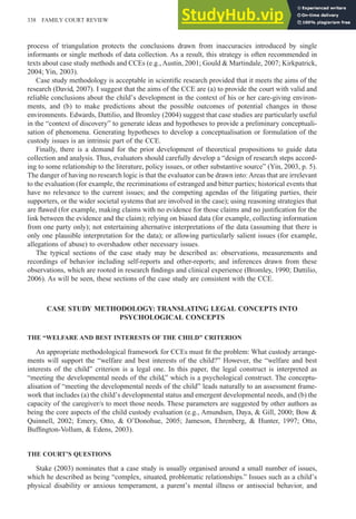 APPLYING CASE STUDY METHODOLOGY TO CHILD CUSTODY EVALUATIONS | PDF