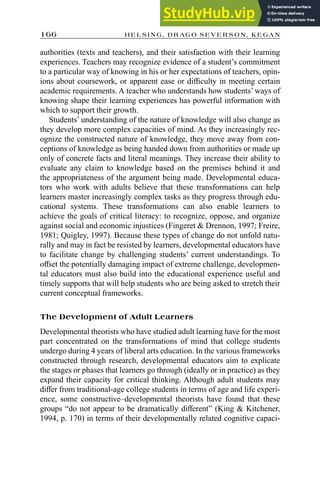 Applying Constructive Developmental Theories Of Adult Development To ...