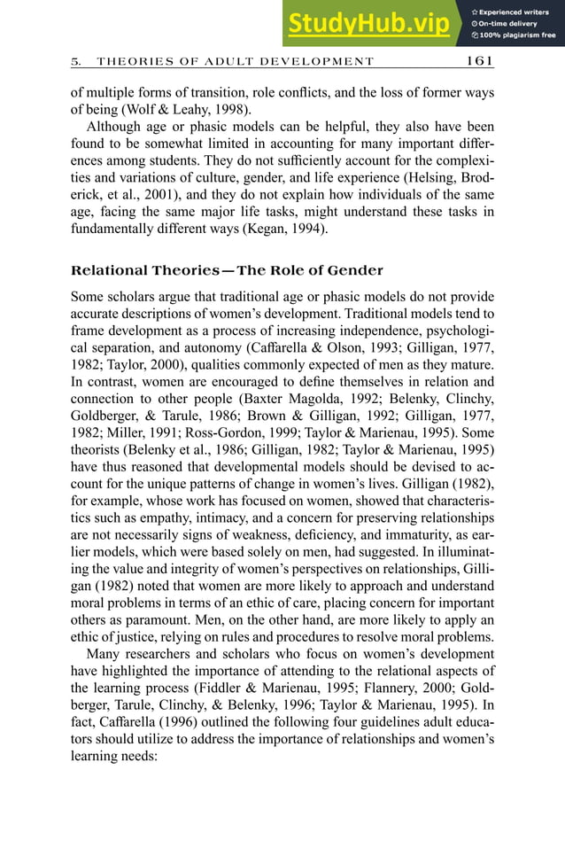 Applying Constructive Developmental Theories Of Adult Development To ...