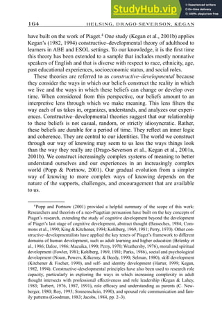 Applying Constructive Developmental Theories Of Adult Development To ...