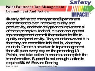 Applying Deming to safety | PPT