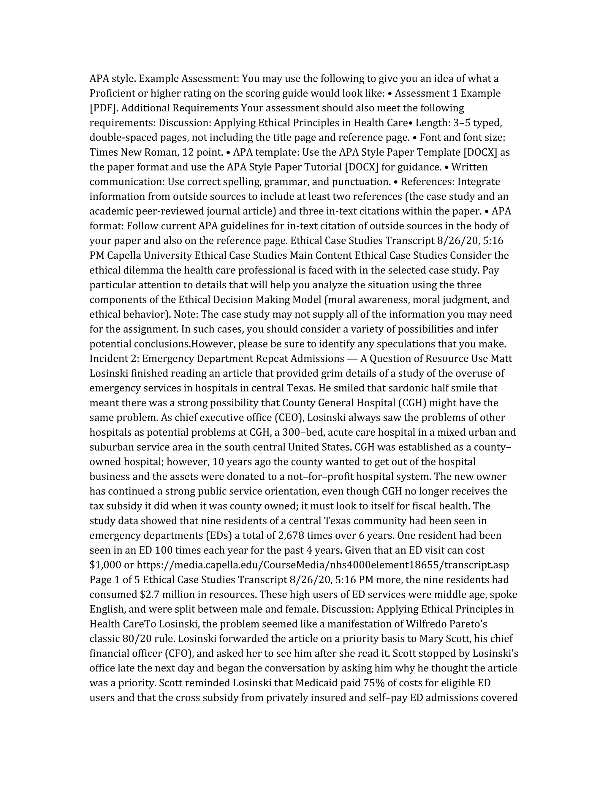 Applying Ethical Principles in Health Care.docx