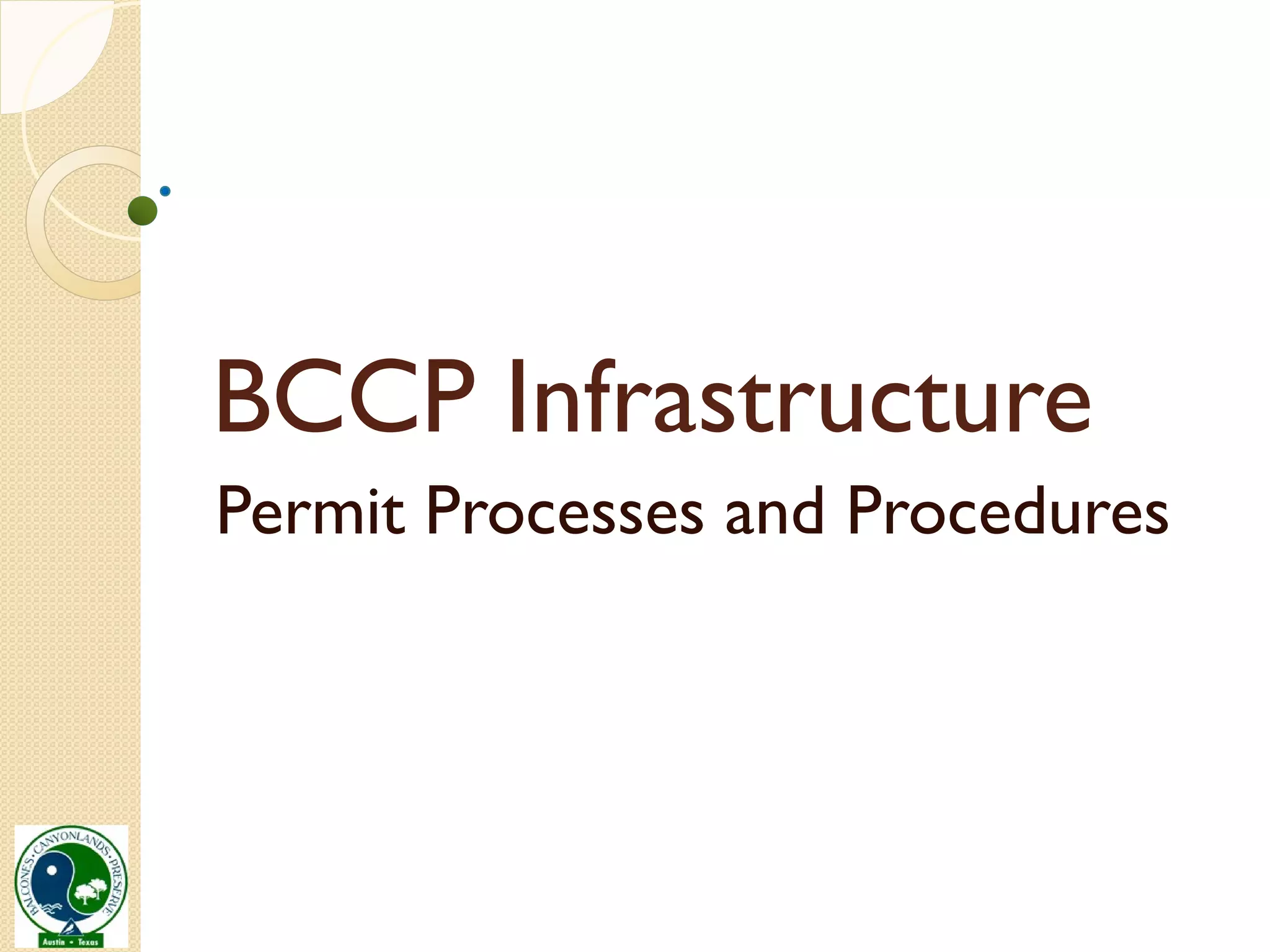 Applying for a BCCP Infrastructure Permit | PDF