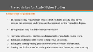 Applying for higher studies | PDF