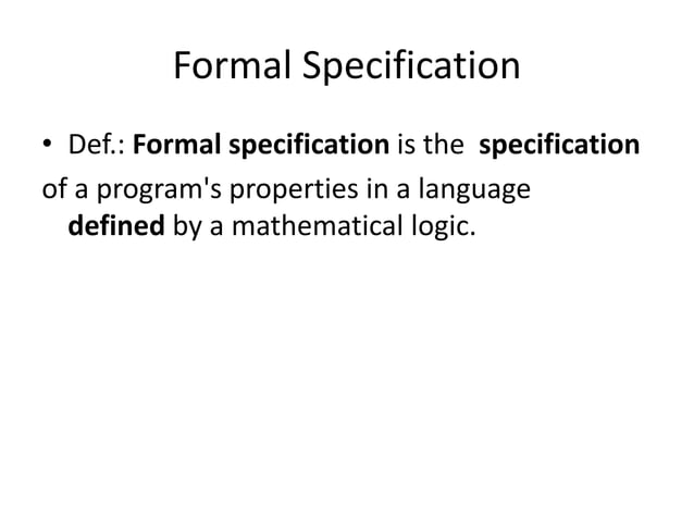 Applying Formal Specifications On Prometheus Methodology Ppt