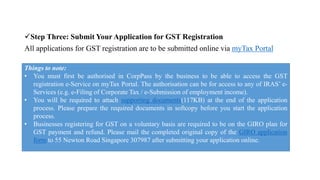 Applying for Singapore GST | PPT