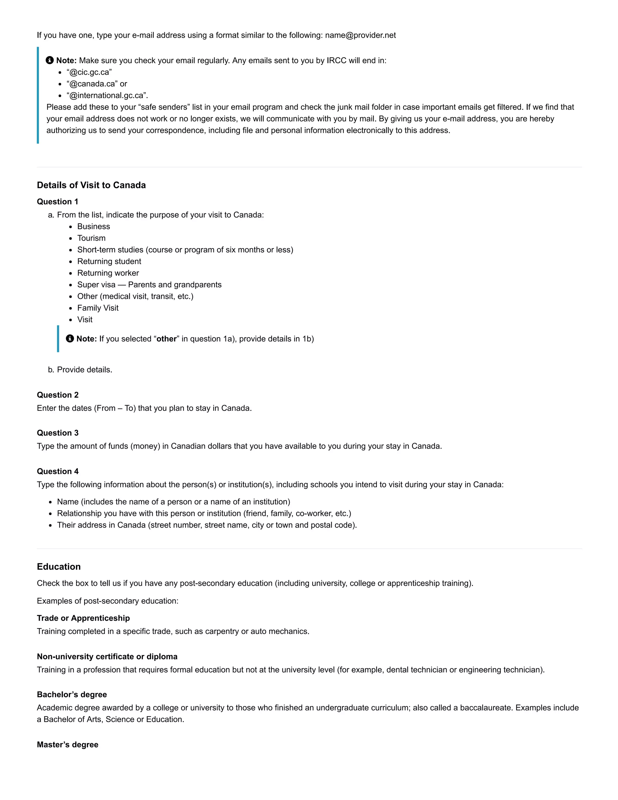 Applying for visitor visa (temporary resident visa – imm 5256) | PDF
