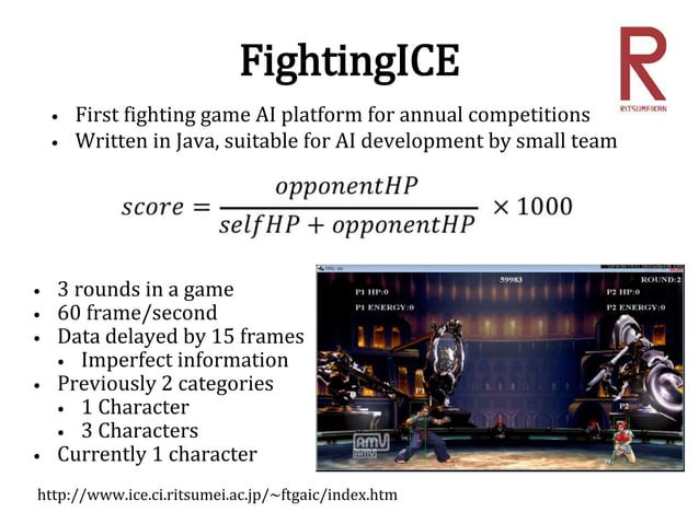 Applying fuzzy control in fighting game ai | PPTX