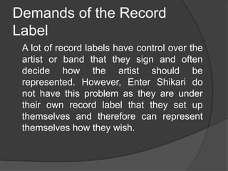 Applying goodwin’s theory to enter shikari | PPTX