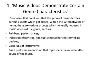 Applying Goodwin’s Theory to 'Filth in the Beauty' | PPT