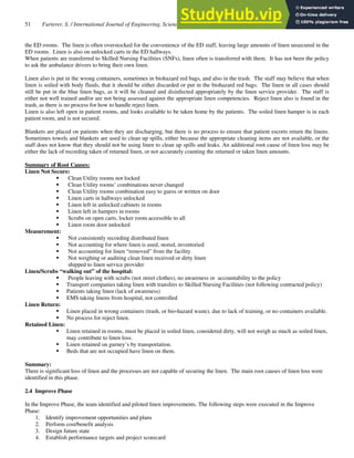 Applying Lean Six Sigma To Reduce Linen Loss In An Acute Care | PDF