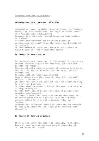 Applying linguistic theory | PDF