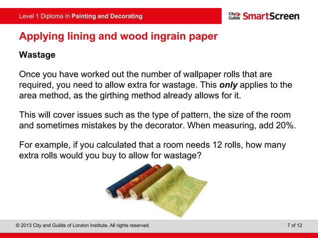 Applying lining and wood ingrain papers | PPTX | Woodworking | Arts and ...
