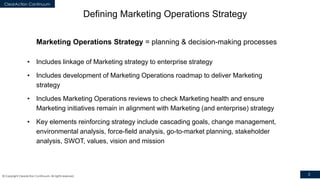 Applying Marketing Operations Best Practice Framework | PPT