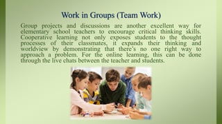 Applying of Critical Thinking Skills in the Classroom | PDF