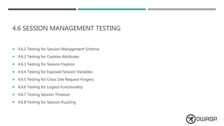 Applying OWASP web security testing guide (OWSTG) | PPT