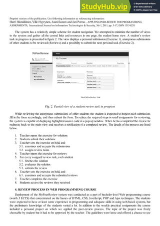 Applying Peer-Review For Programming Assignments | PDF | Web Development | Internet