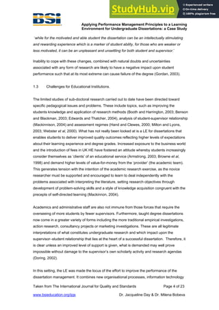 Applying Performance Management Principles To A Learning Environment ...