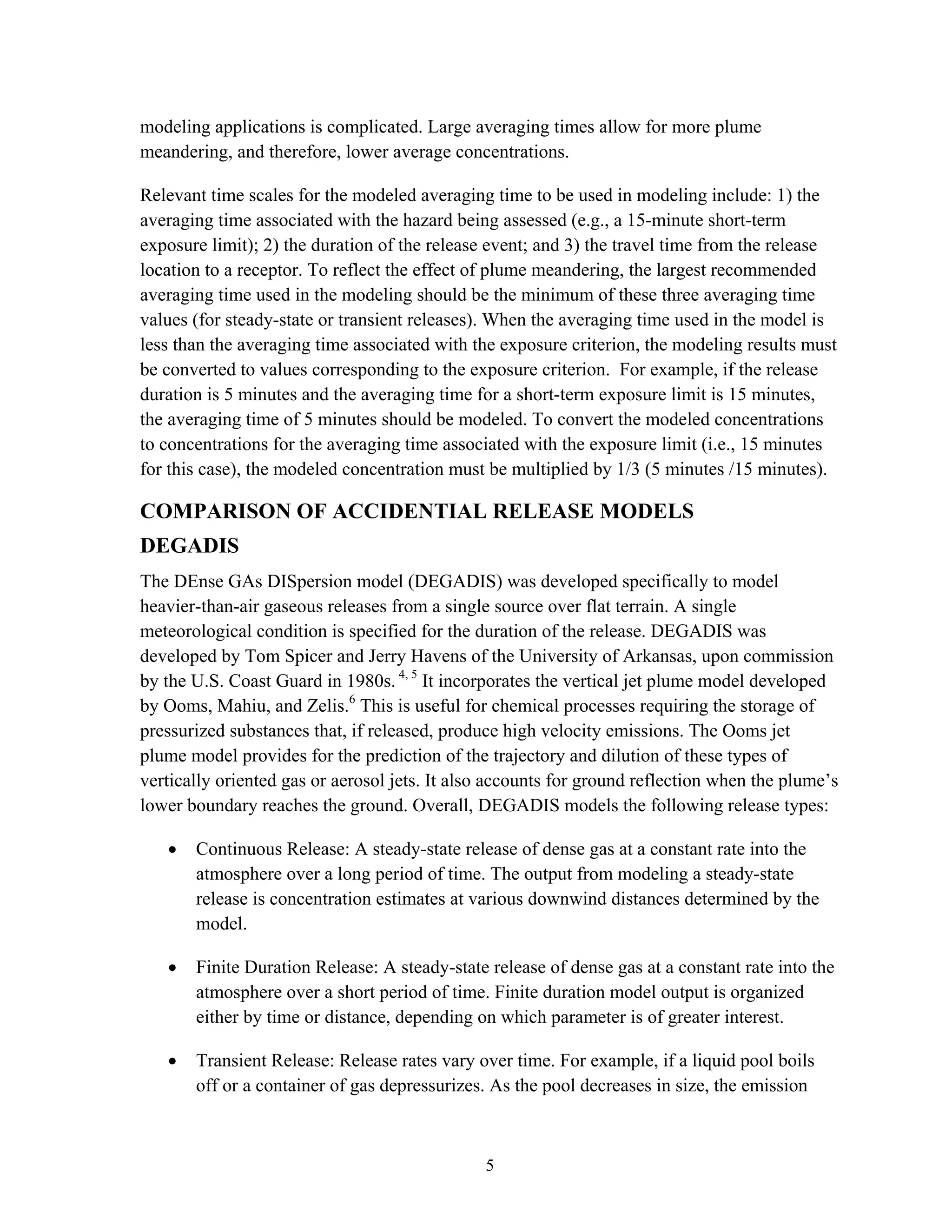 Applying Proper Dispersion Models for Industrial Accidental Releases | PDF