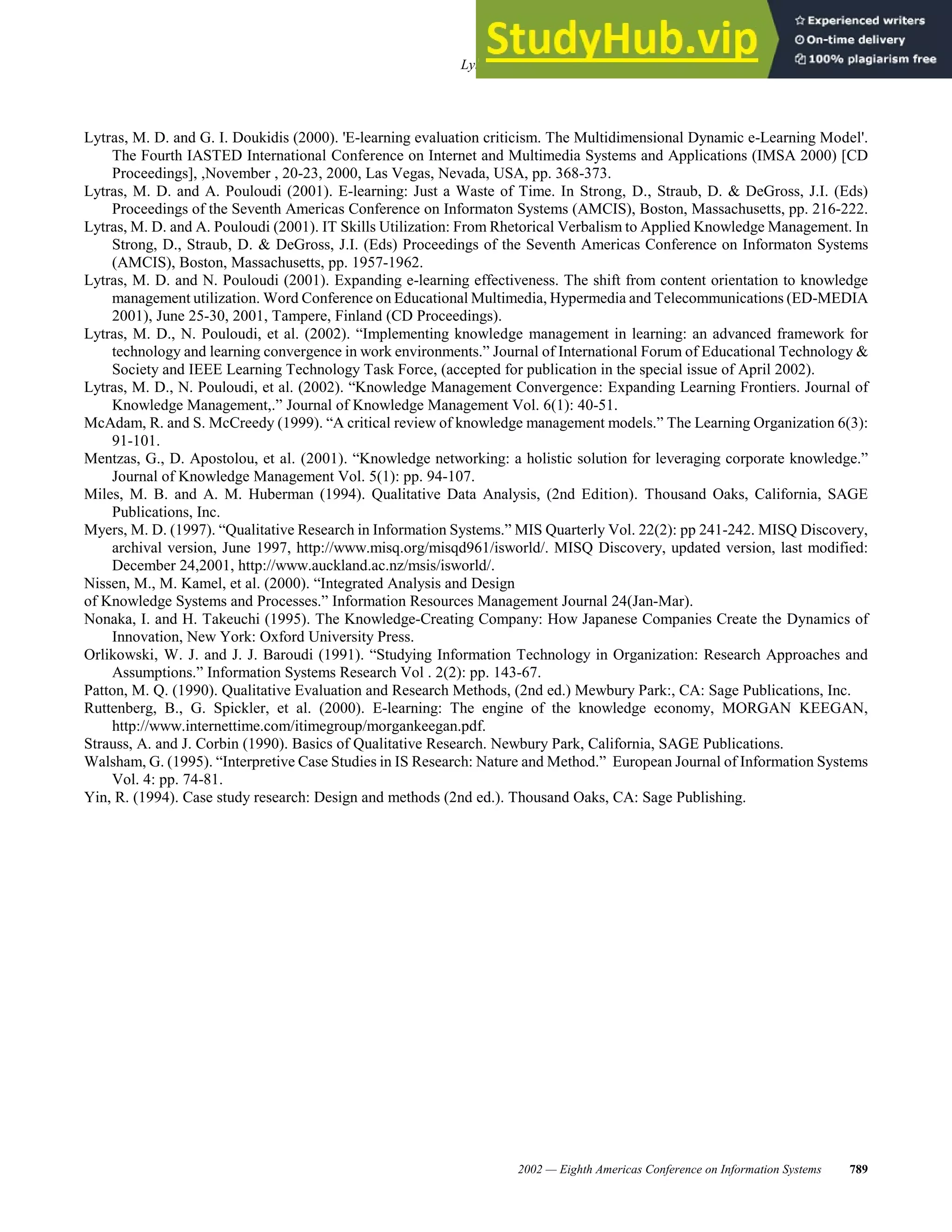 APPLYING QUALITATIVE RESEARCH IN E-LEARNING DISCUSSION AND FINDINGS FROM THREE CASE STUDIES | PDF