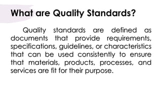 Applying Quality Standards.pdf | Business | Business and Finance