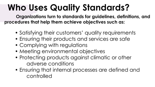 Applying Quality Standards.pdf | Business | Business and Finance
