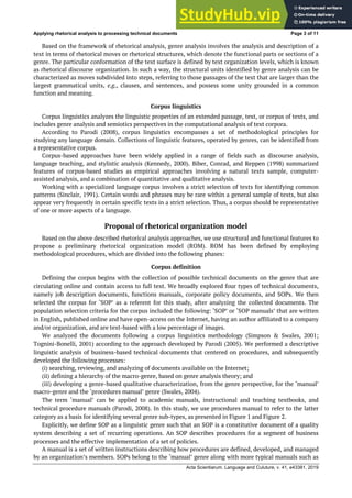 Applying Rhetorical Analysis To Processing Technical Documents | PDF | Desktop Publishing ...