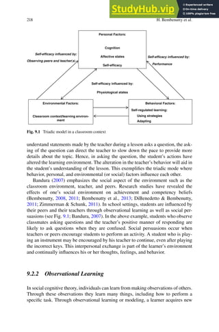 Applying Social Cognitive Theory In The Development Of Self-Regulated Competencies Throughout K ...