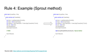 Applying TDD to Legacy Code | PPT